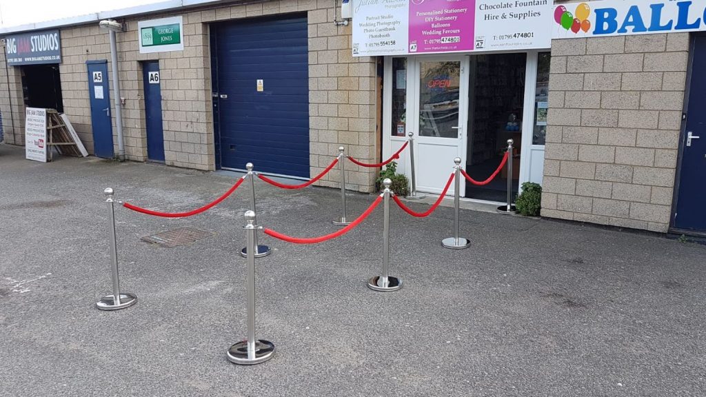 VIP Poles and Rope - Double Entrance - Sittingbourne Balloons
